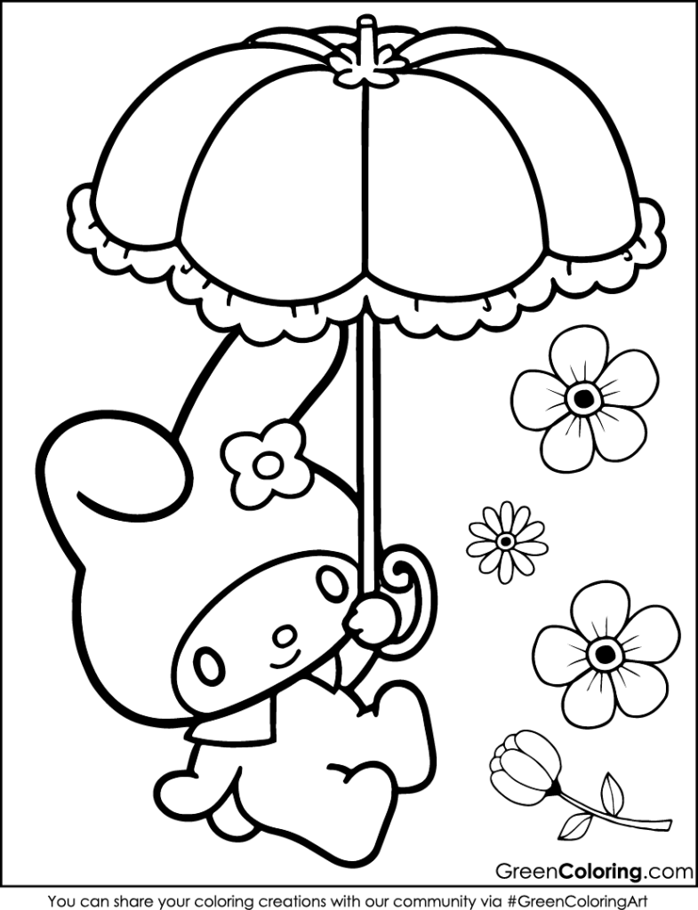 10 My Melody Coloring Pages (Download Free Printable PDF)