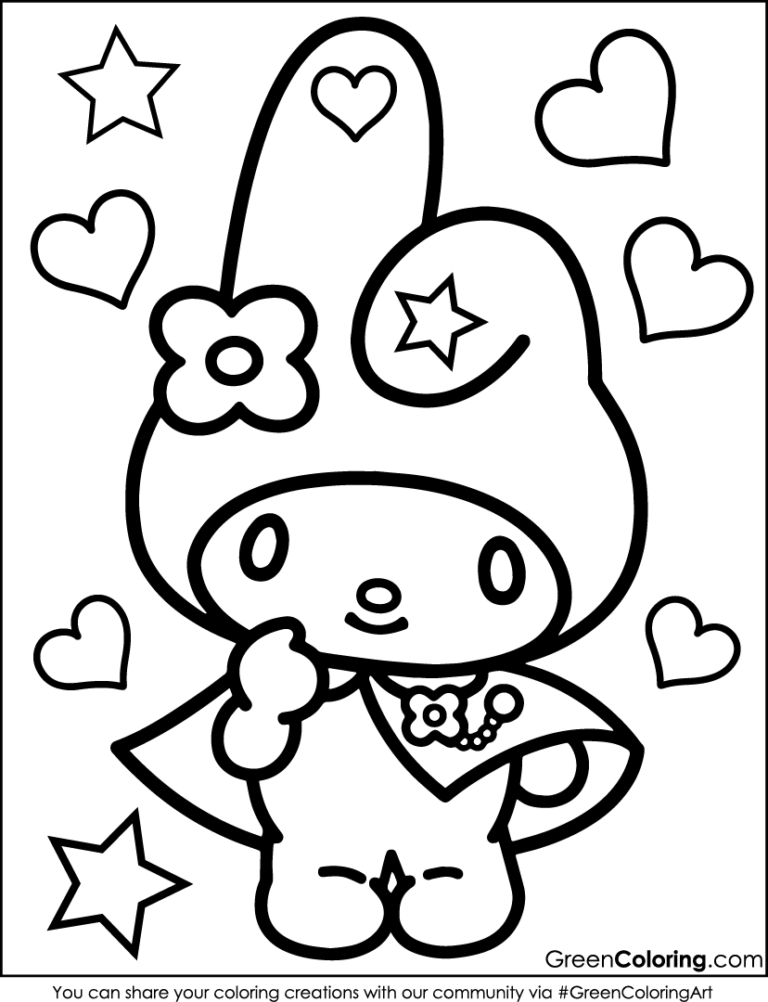 10 My Melody Coloring Pages (Download Free Printable PDF)