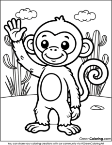 36 Monkey Coloring Pages (Download Free Printable PDF)