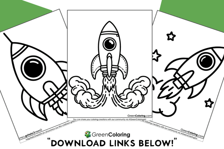 10 Rocket Coloring Pages (Download Free Printable PDF)
