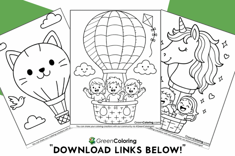 34 Hot Air Balloon Coloring Pages (Download Free Printable PDF)