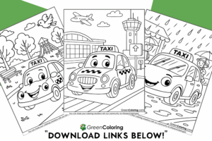 10 Taxi Coloring Pages (Download Free Printable PDF)