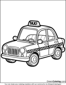 10 Taxi Coloring Pages (Download Free Printable PDF)