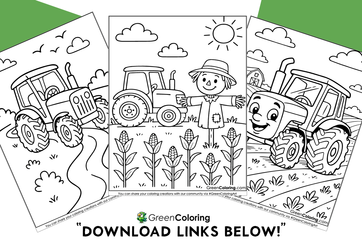 10 Tractor Coloring Pages (Download Free Printable PDF)