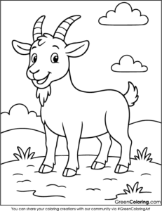 30 Goat Coloring Pages (Download Free Printable PDF) - Coloring Feel