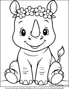32 Rhino Coloring Pages (Download Free Printable PDF)