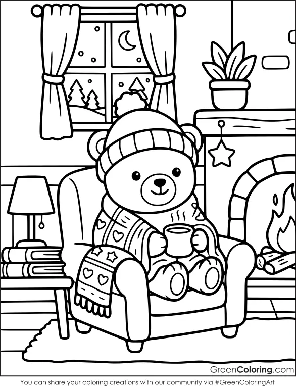 24 Cozy Coloring Pages (Download Free Printable PDF)